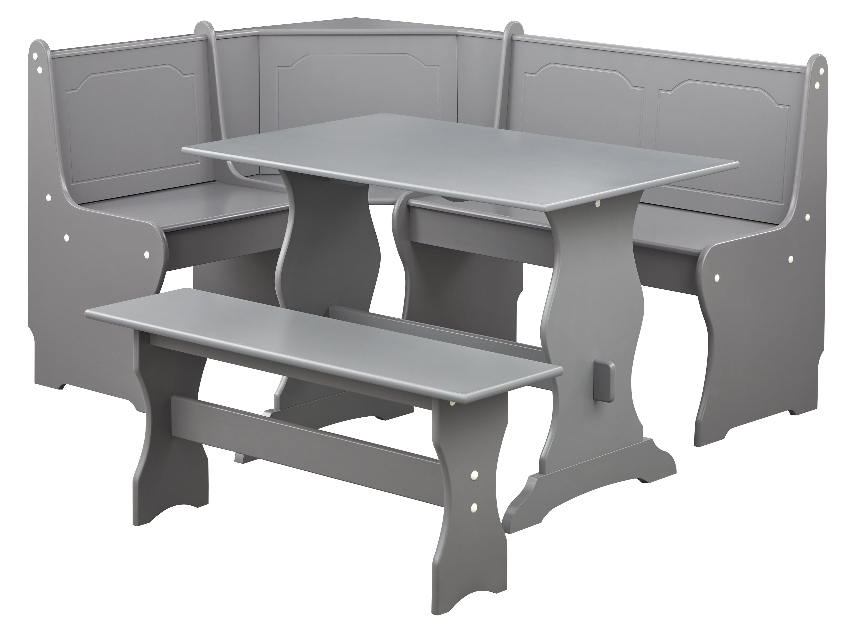 TMS 3-Piece Corner Reversible Indoor Dining Breakfast Nook with Storage ...