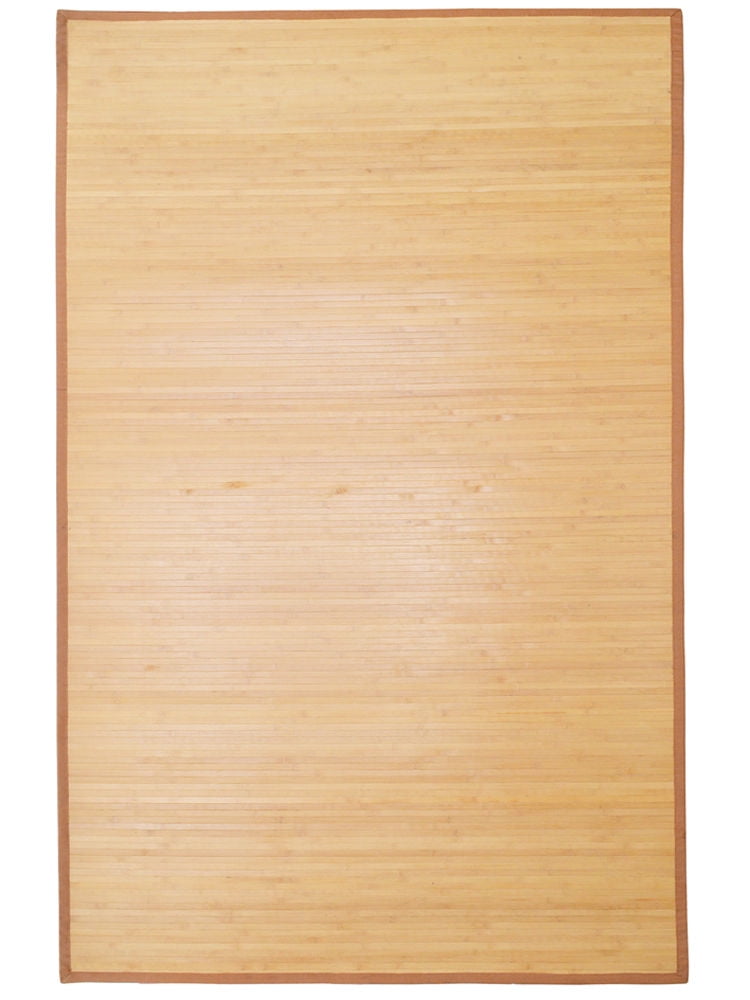 TMS 5FT x 8FT Natural Bamboo Slat Area Rug Floor Carpet Mat w/ Backing ...
