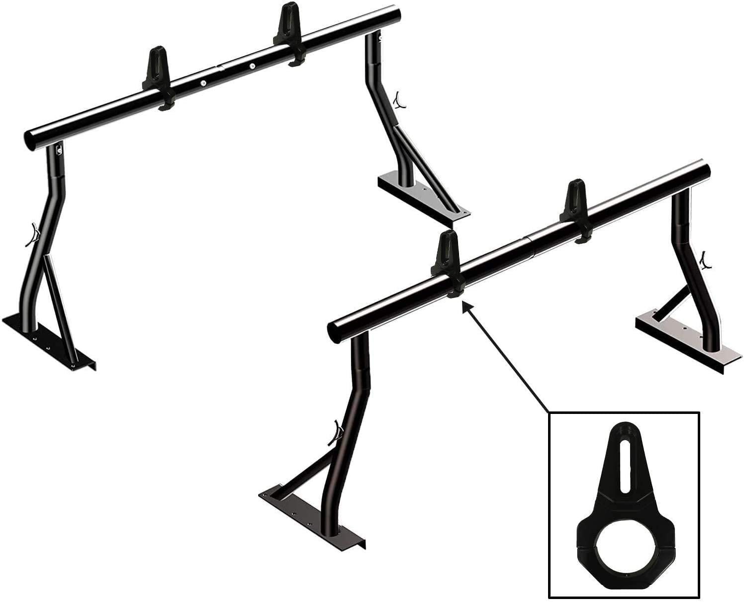 TMS 800LB Capacity Extendable Universal Steel Pickup Truck Ladder Rack ...