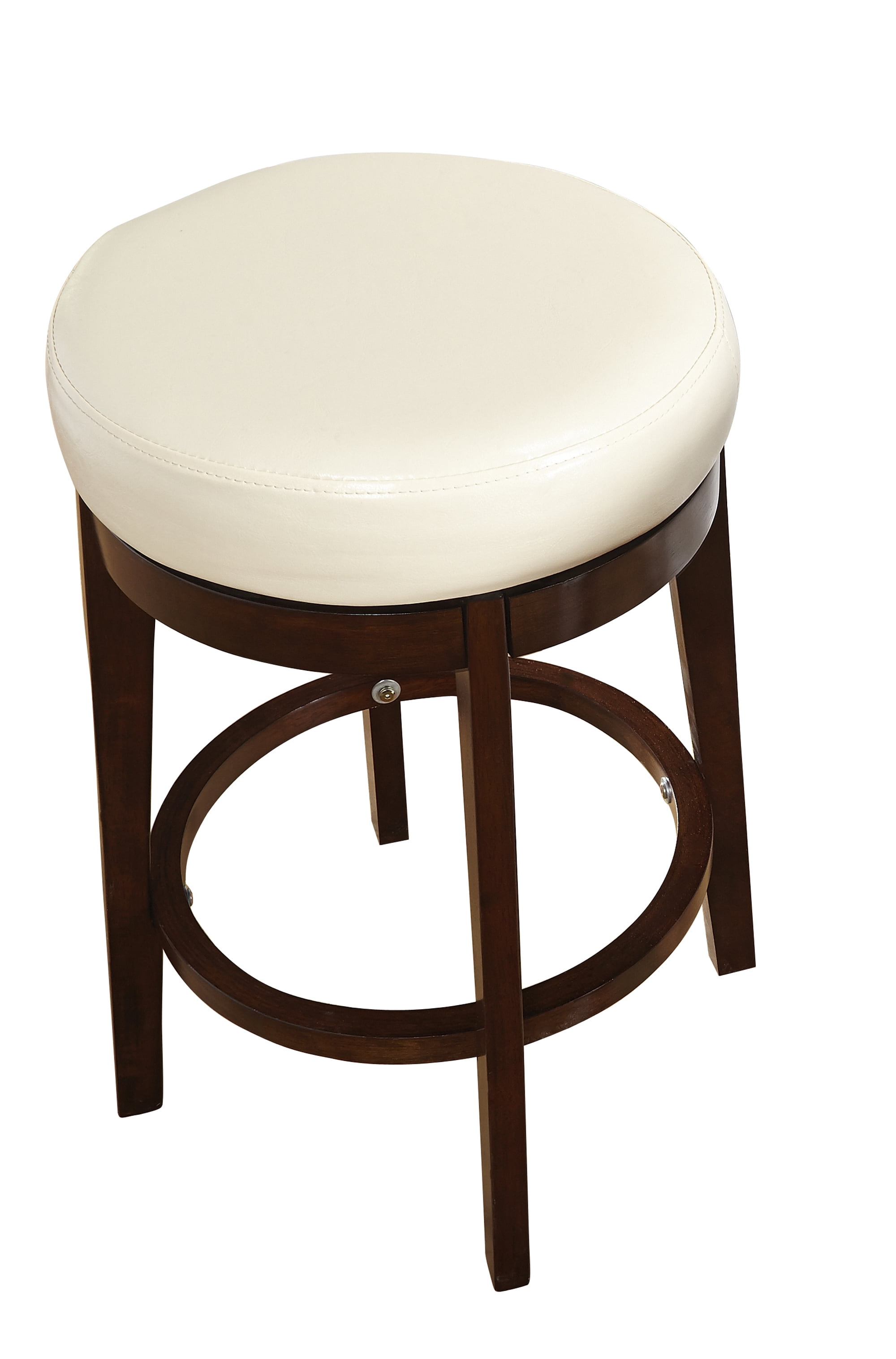 "TMS Avenue 24"" Bar Height Swivel Counter Stool, Rich Brown/Cream Faux ...