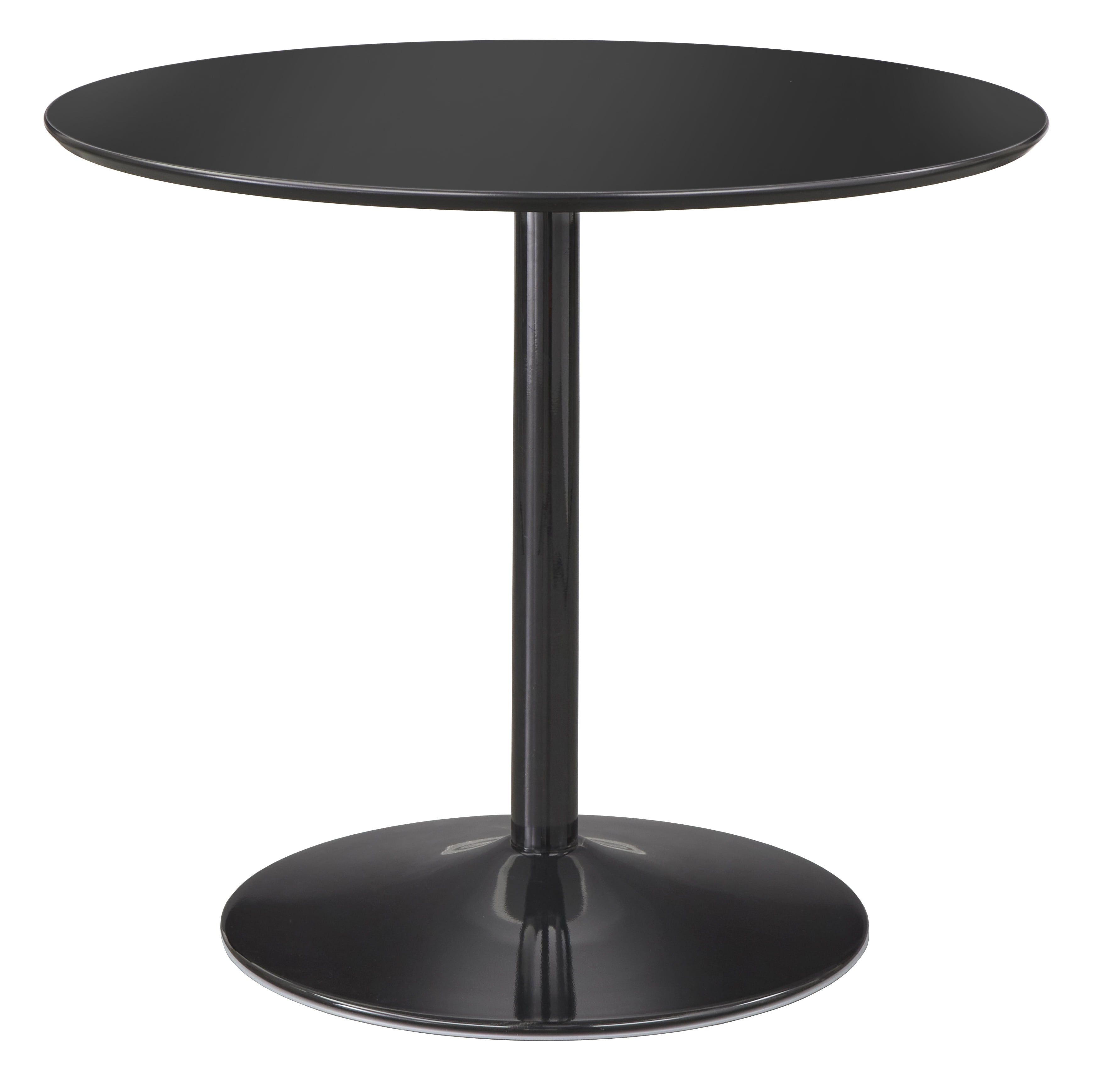 TMS Eldon Round Indoor Metal Pedestal Dining Table, Black - Walmart.com