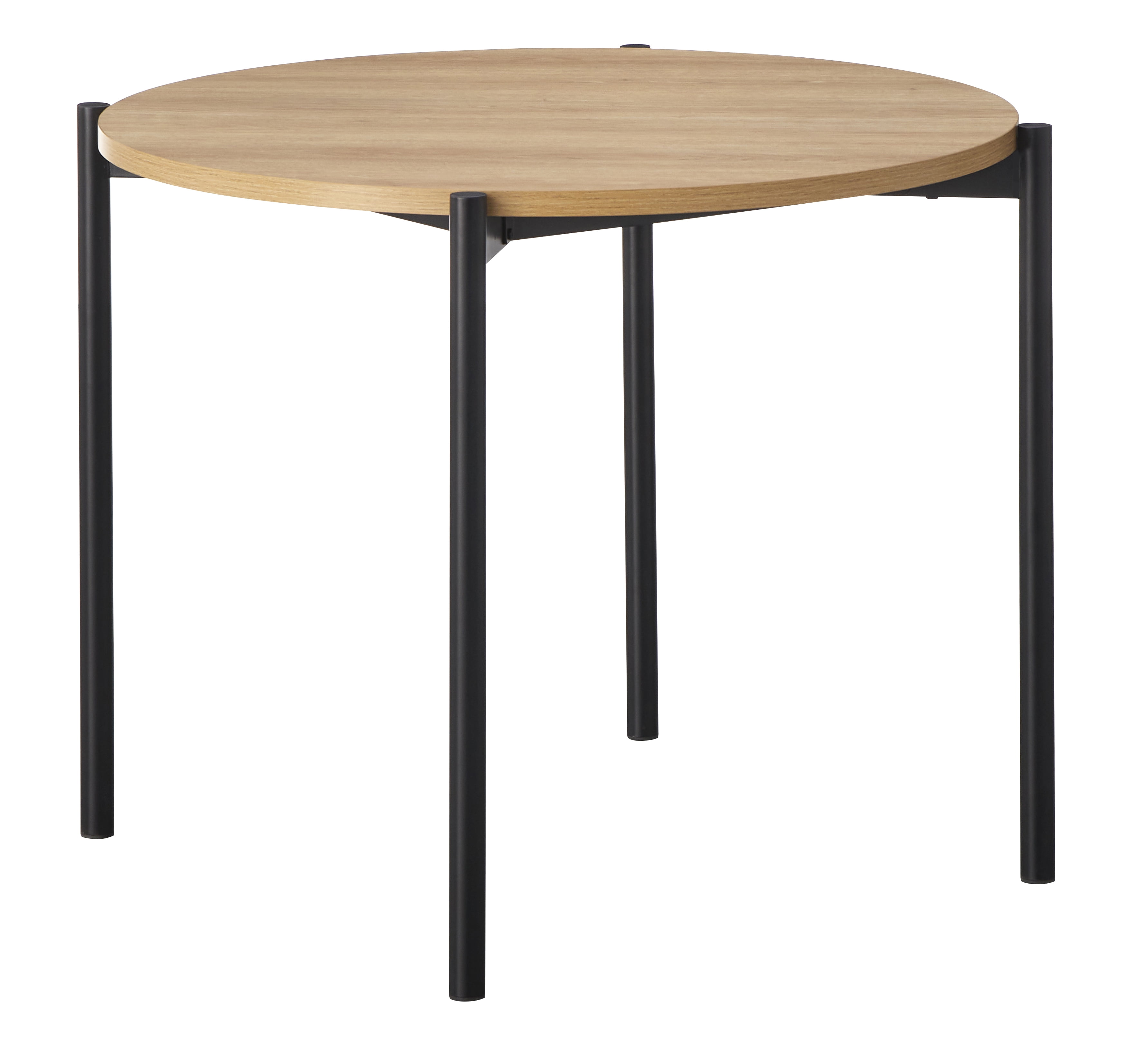 TMS Fullerton Round Metal Frame Dining Table, Light Oak - Walmart.com