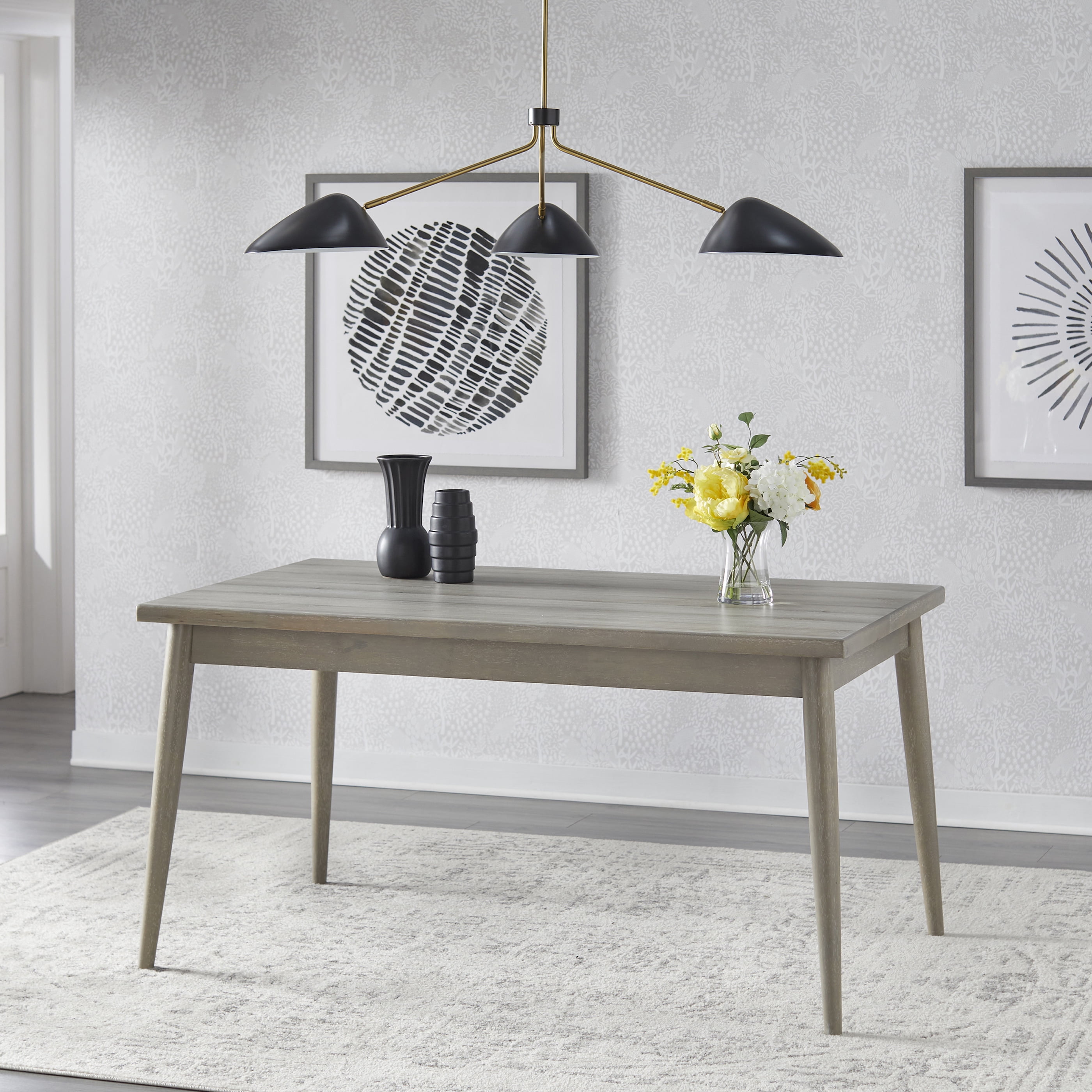 TMS Glendale Dining Table, Light Gray - Walmart.com