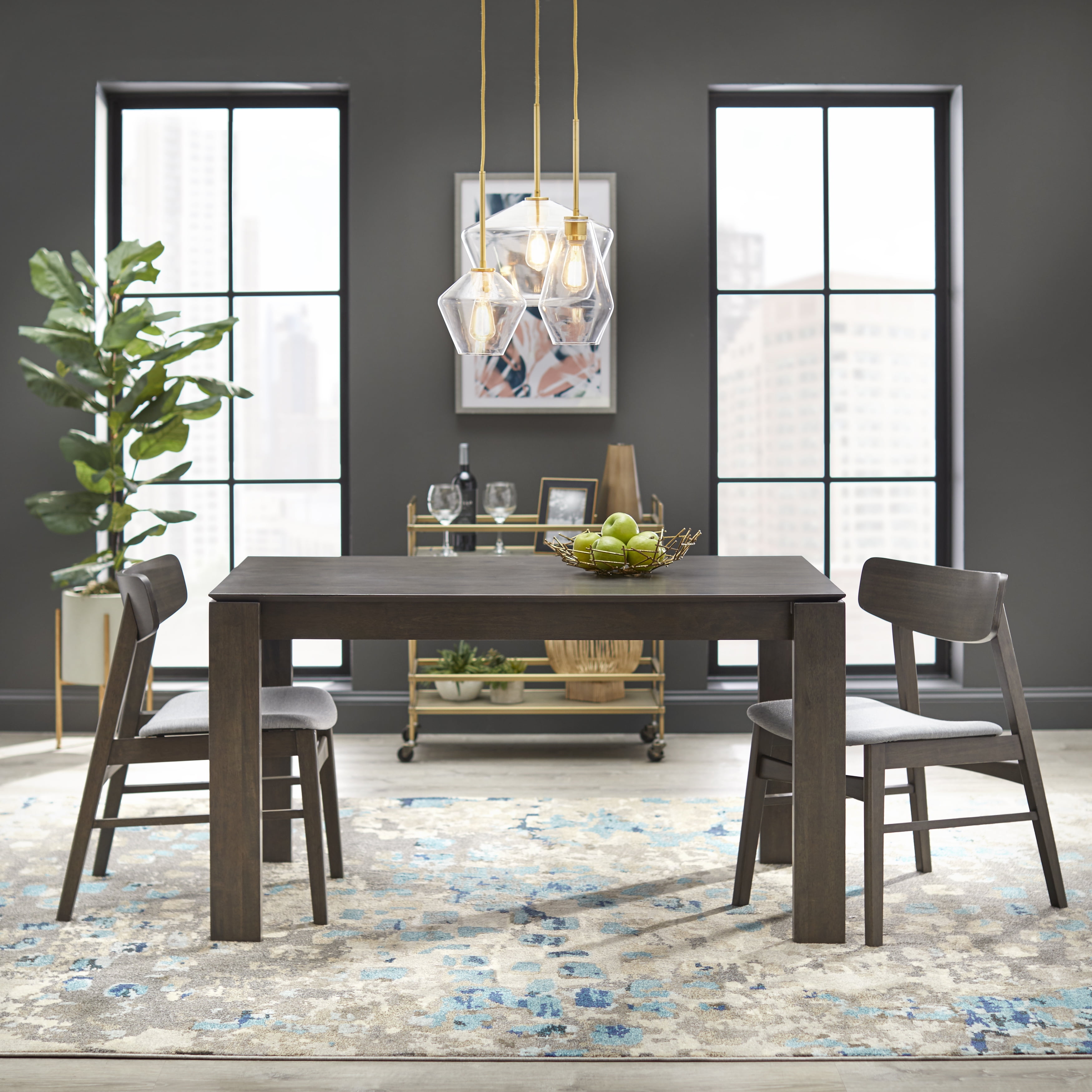 TMS Gogi 3-Piece Dining Set - Mid-Century Modern Style - Walmart.com