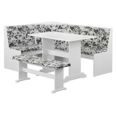 TMS 3-Piece Corner Reversible Indoor Dining Breakfast Nook with Storage ...