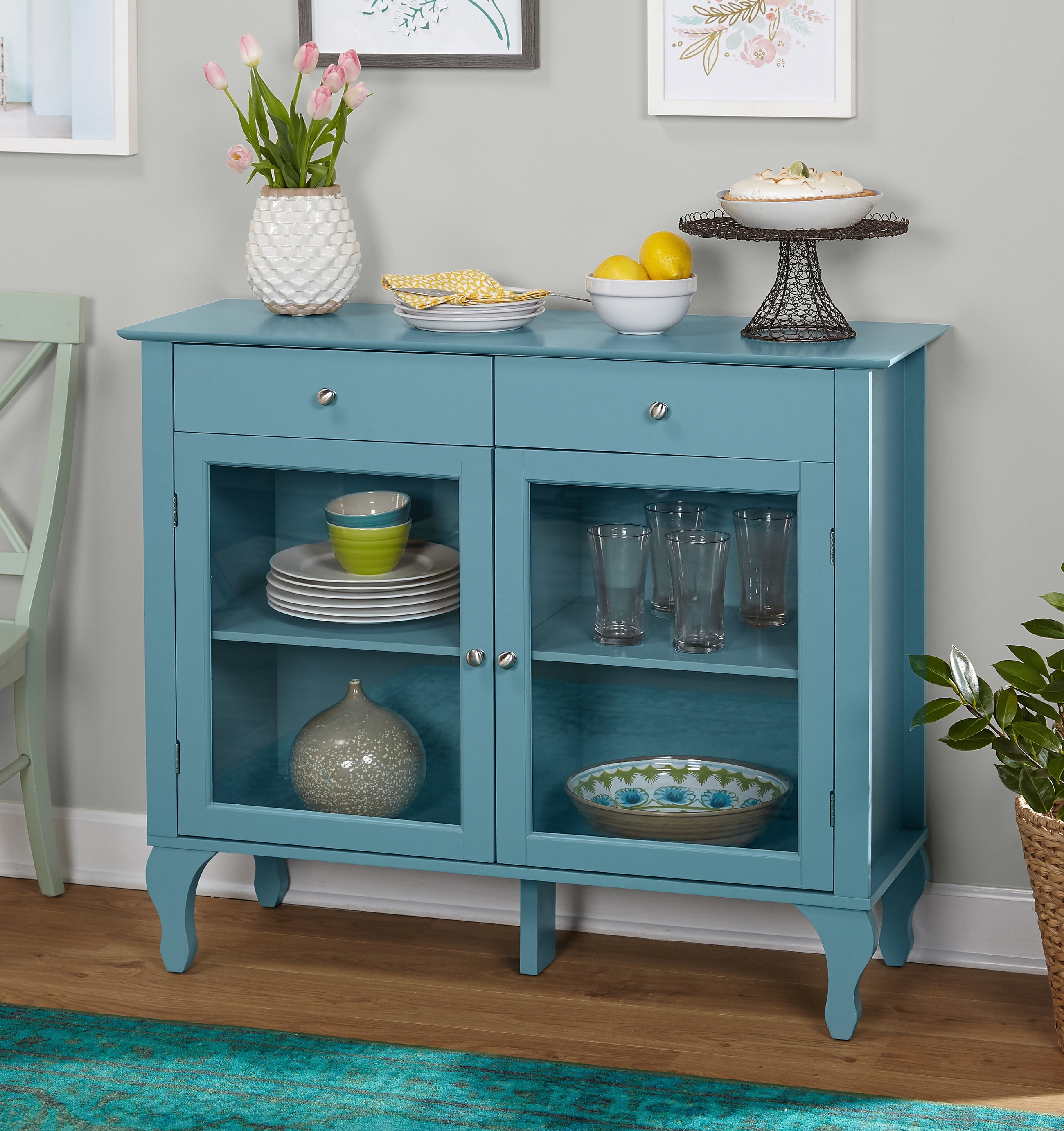 TMS Layla 2-Drawer Storage Buffet, Multiple Finishes - Walmart.com