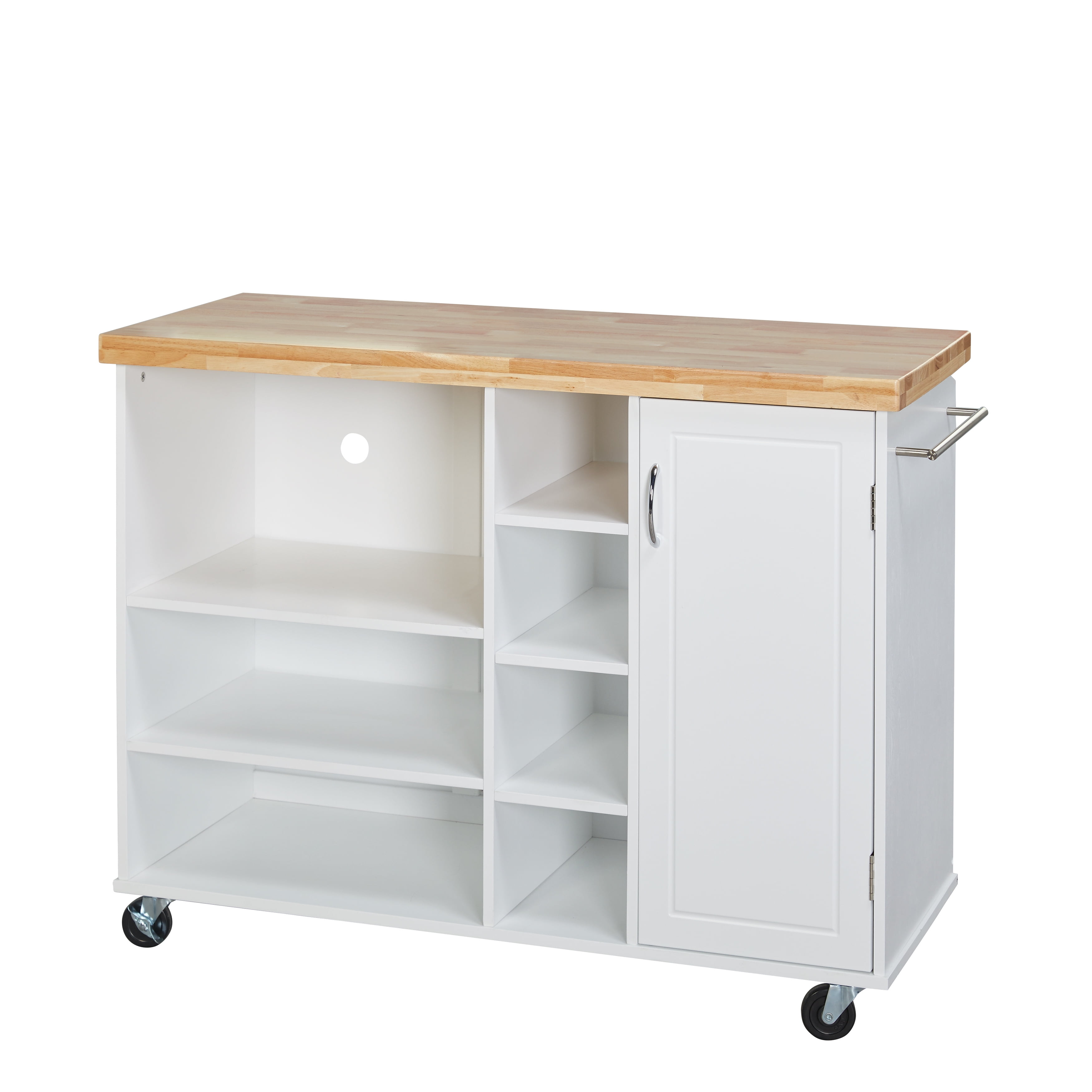 TMS Microwave Kitchen Cart, White - Walmart.com