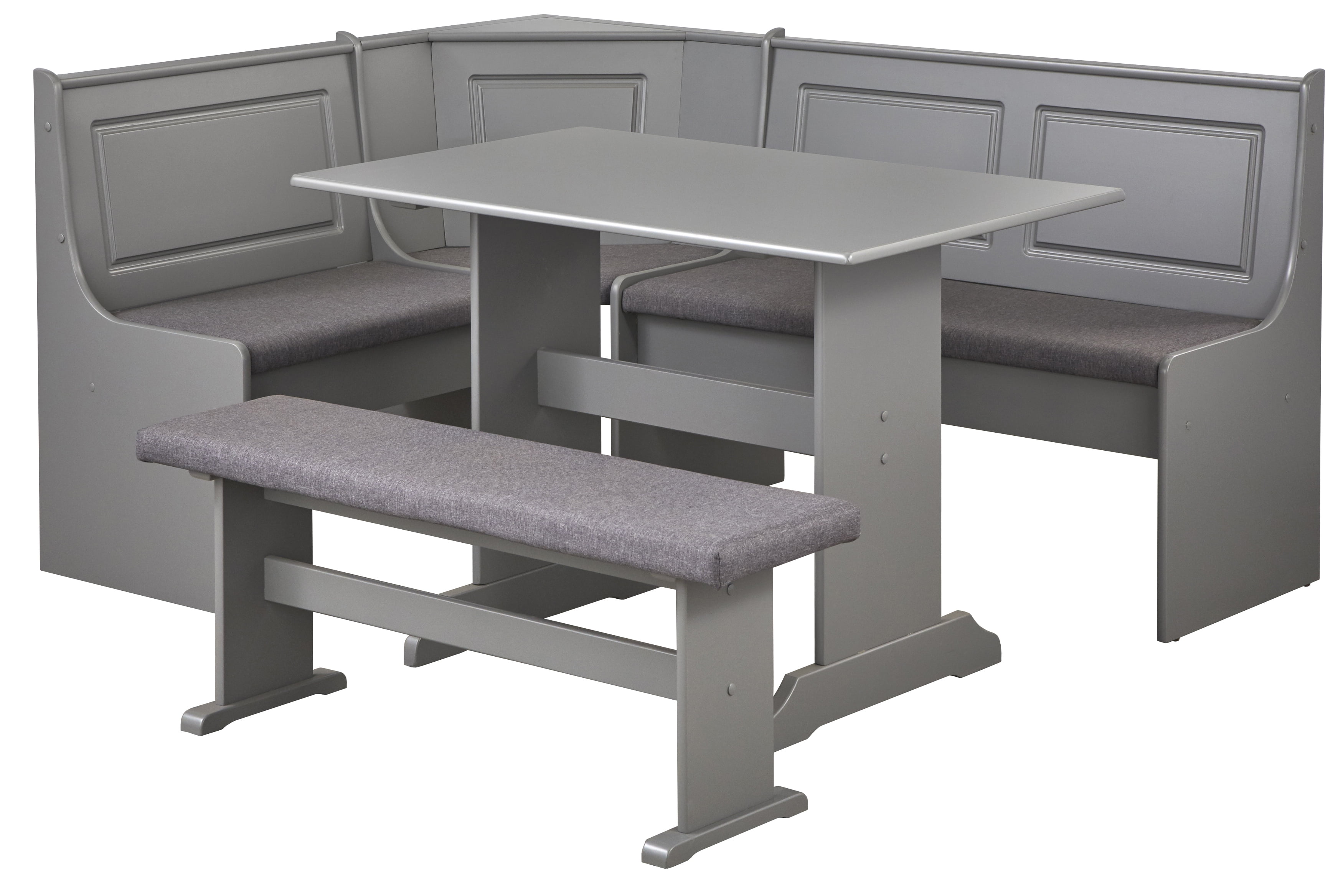 TMS Polly 3-Piece Dining Set, Reversible Corner Nook, Padded Seats ...