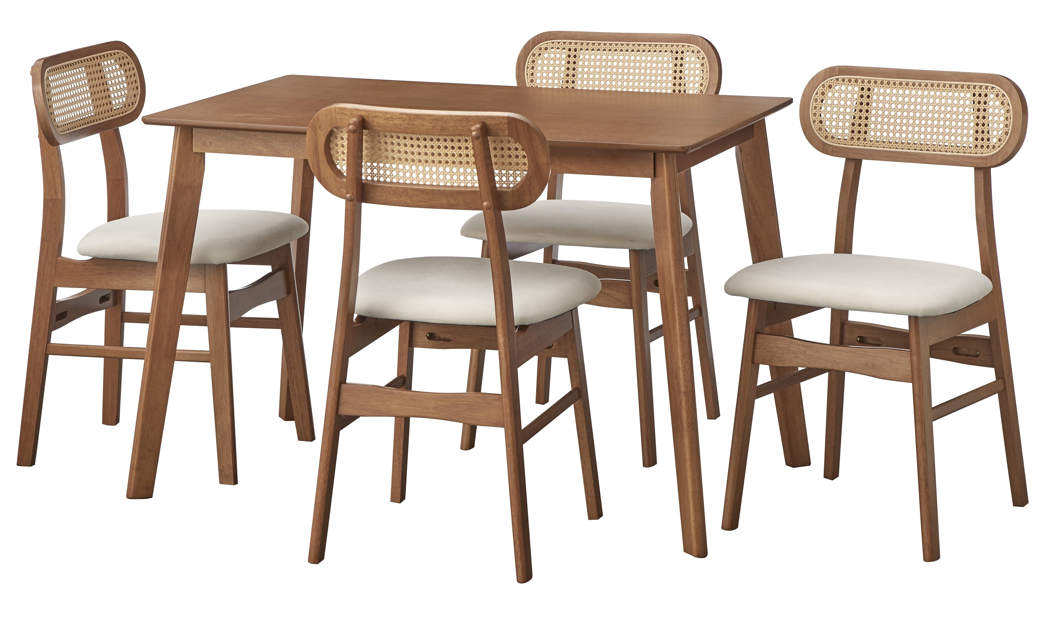 TMS Rika 5-Piece Indoor Mid Centry Dining Set - Walmart.com