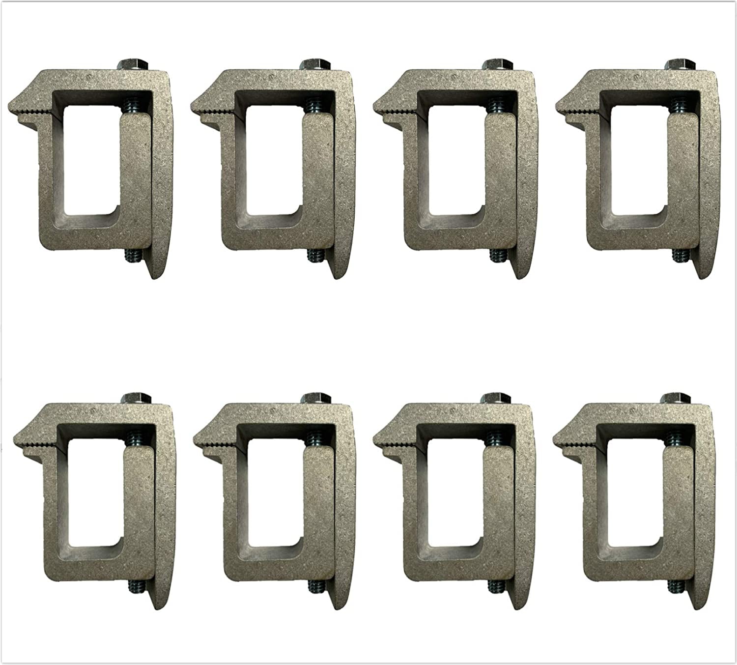 TMS Set of 8 Aluminum Cap Topper Mounting C Clamps for Non-Drilling ...