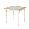 TMS Tile-Top Square Dining Table, White/Natural - Walmart.com