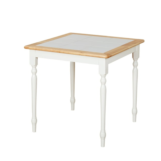 Free Shipping! TMS Tile-Top Square Dining Table, White/Natural ...