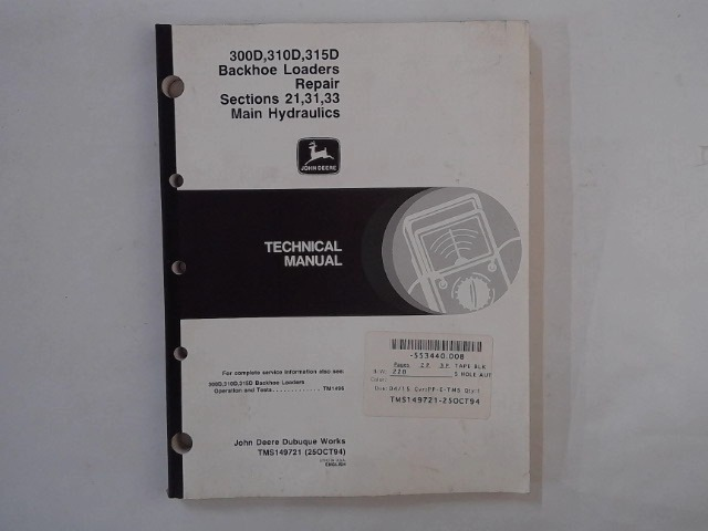 TMS149721 TECH MANUAL fits JOHN DEERE (New OEM) - Walmart.com