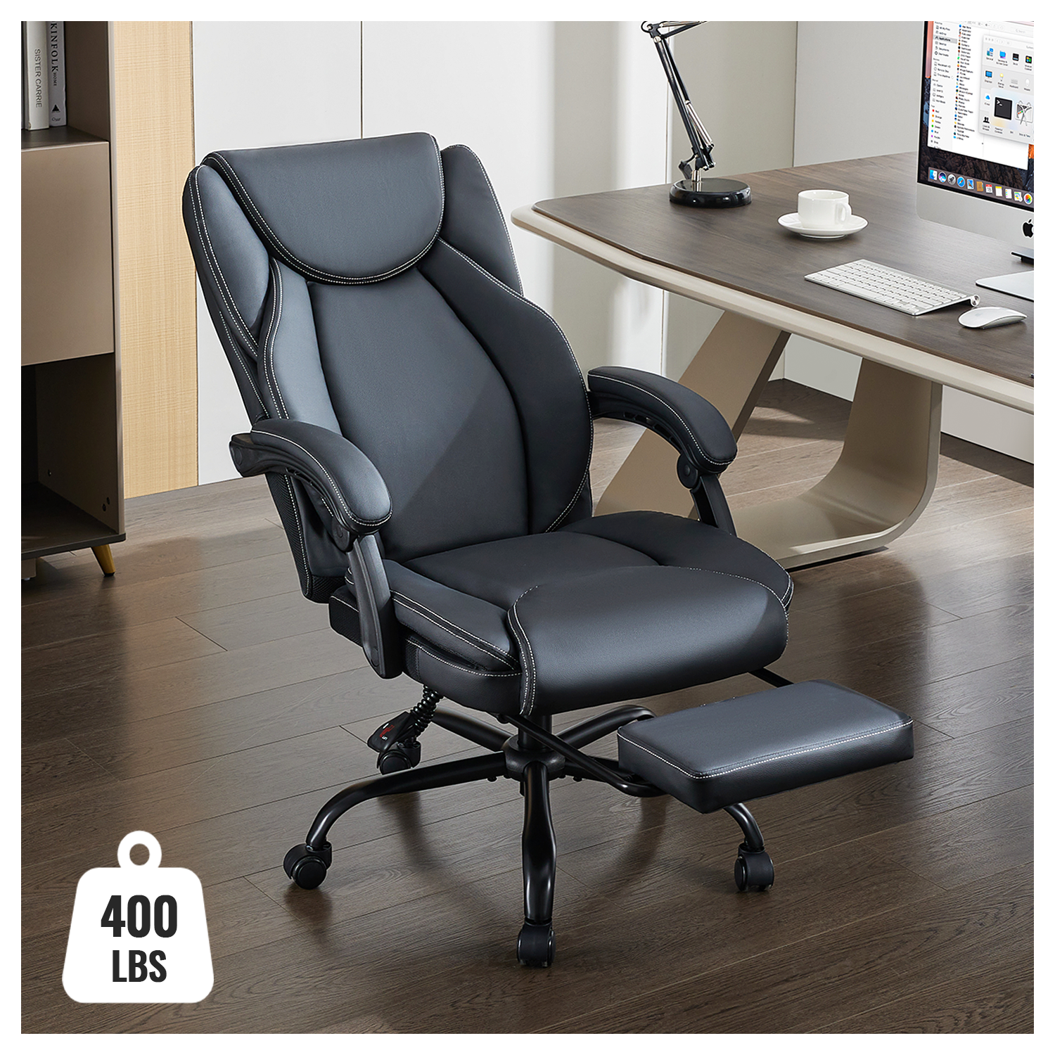 TMV Reclining Ergonomic Office Chair - Big and Tall Executive Desk ...