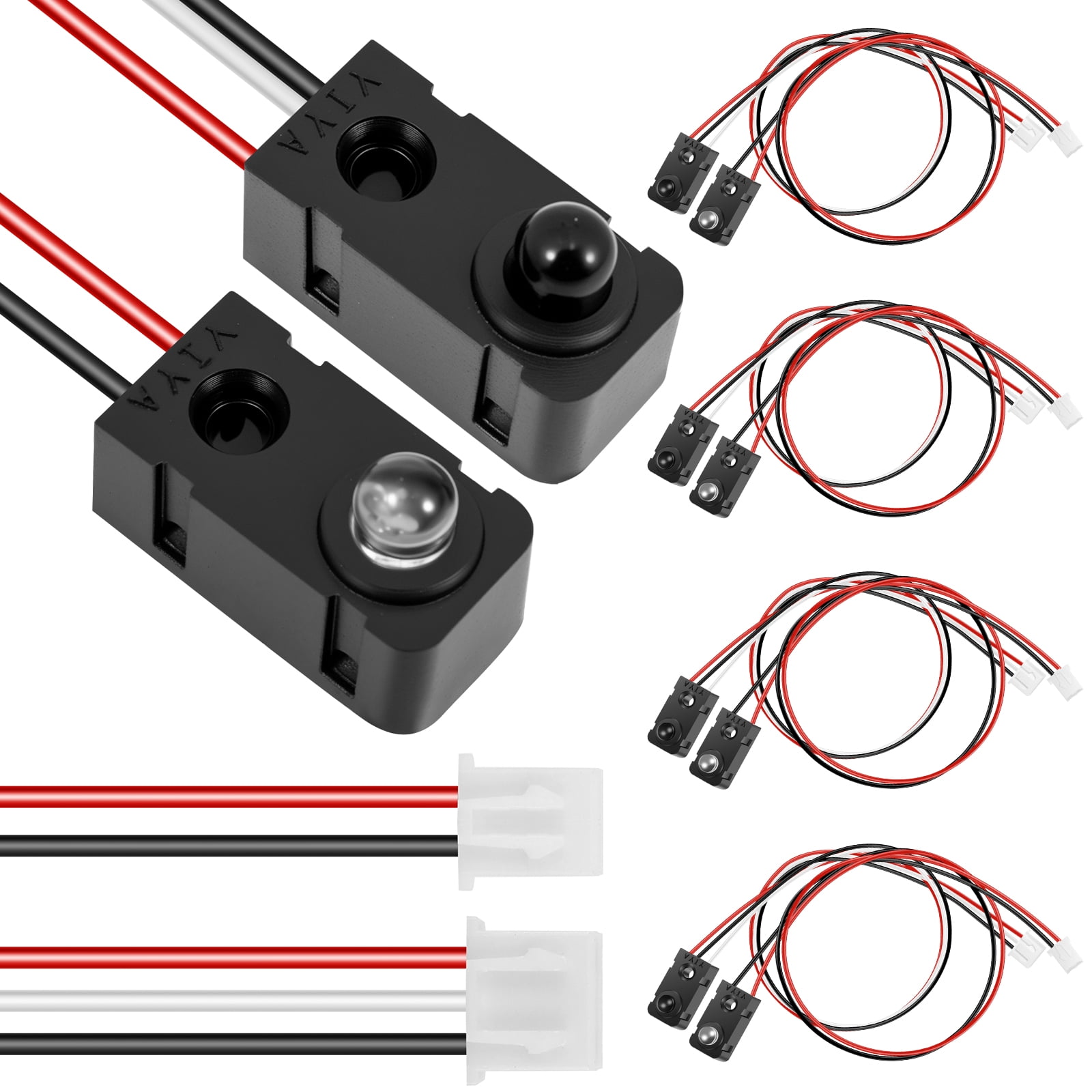 TMWEFUSC 4 Pairs Plastic Split Break Beam Sensor Anti Interference High ...