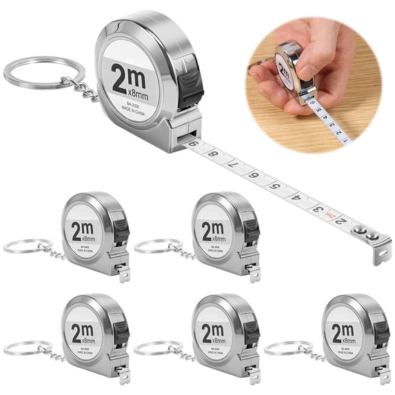 TMWEFUSC 6 PCS Mini Tape Measure 2M Retractable Small Steel Measuring ...