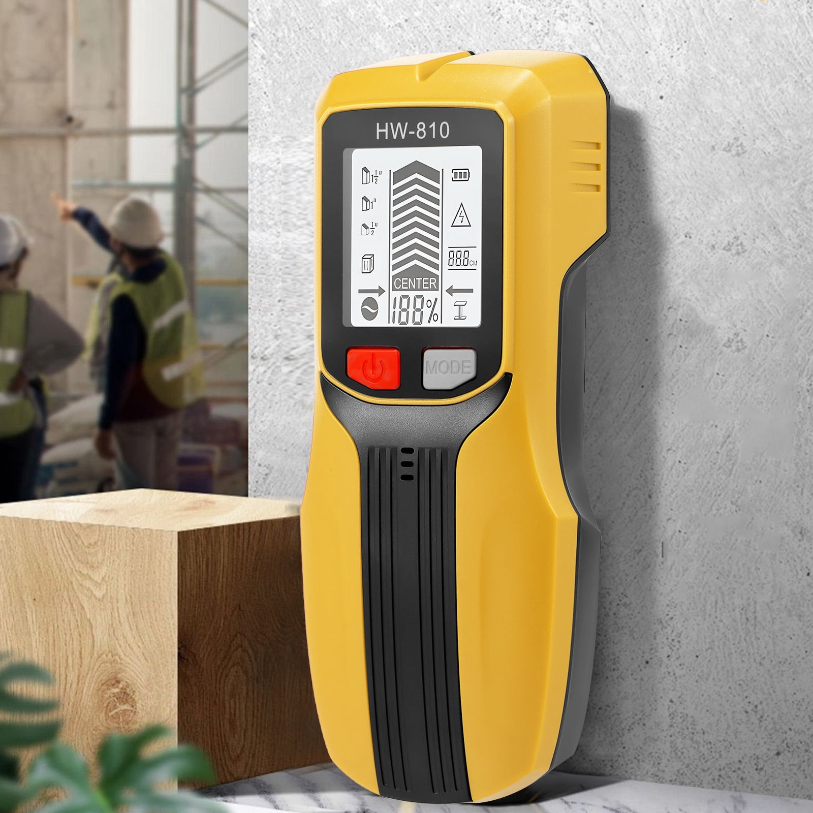 TMWEFUSC 6 in 1 Stud Finder, Accurate Detection Wall Scanner, Handheld ...