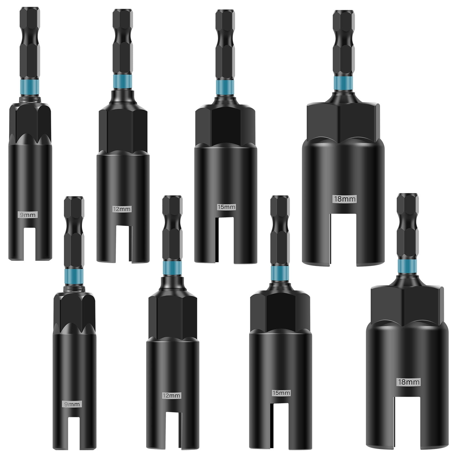 TMWEFUSC 8 PCS Wing Nut Driver Set 4 Sizes Wing Nut Socket Kit (9mm ...