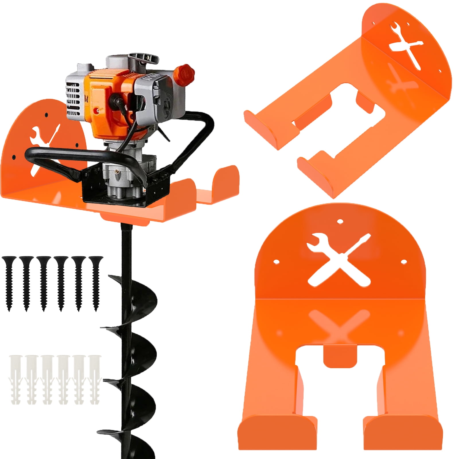 TMWEFUSC Garage Trimmer Rack, 8" Heavy Duty Weed Trimmer Hanger Wall ...