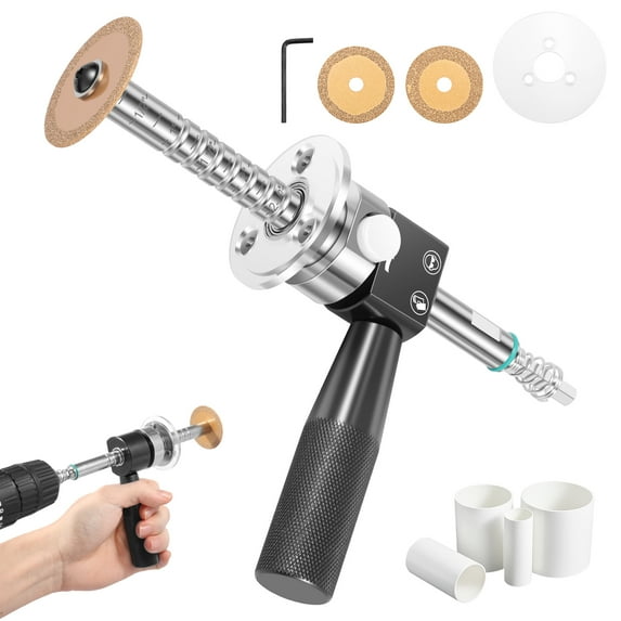 TMWEFUSC Internal Pipe Cutter 5 Inch Adjustable Depth 1/4 Inch Hex ...