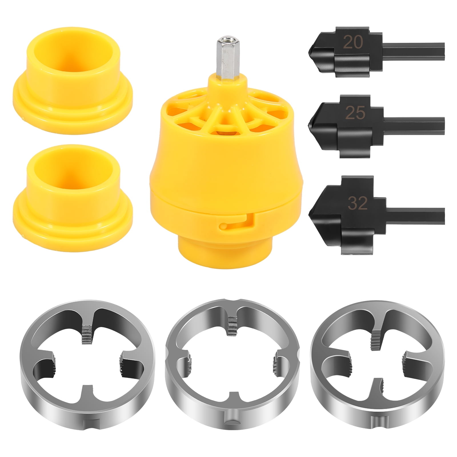 TMWEFUSC PVC Thread Maker Tool Kit with Lifting Stepped Drill Bit Pipe ...