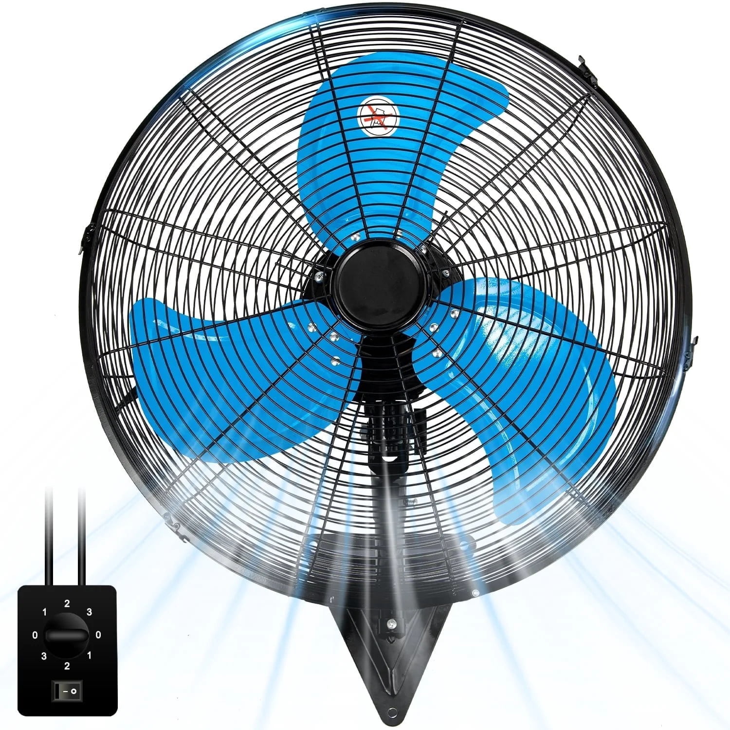 Wall Mount Fan 7000 CFM High Velocity Industrial 22 Inch Heavy Duty Fan ...