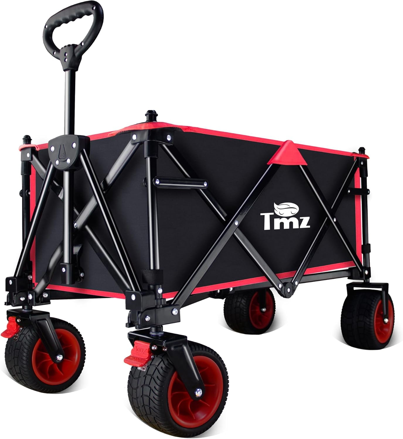 TMZ Heavy Duty Collapsible Wagon Cart with Rugged All-Terrain Big ...