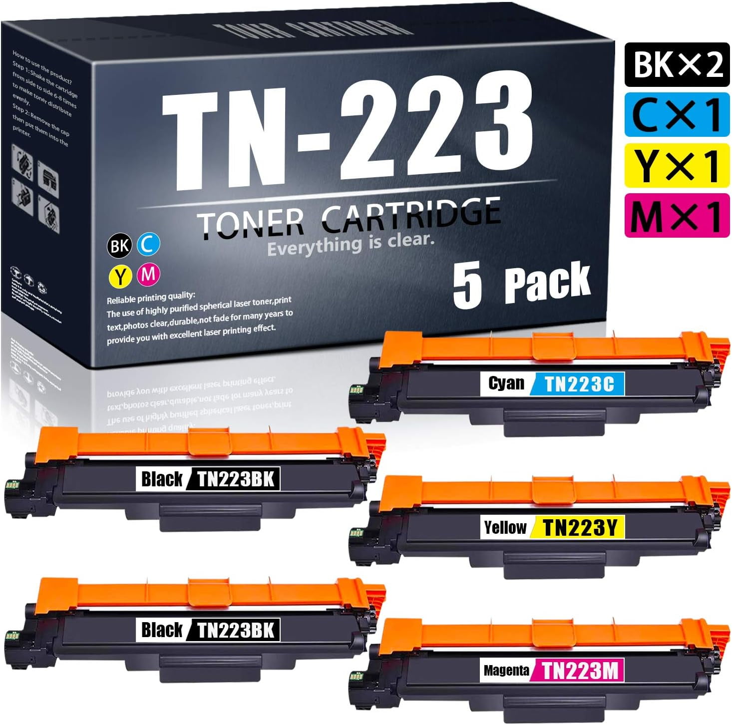 TN-223 Compatible Toner Cartridge Replacement for Brother TN-223 ...