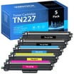 TN-227 High Yield Toner Cartridge 5-Pack Compatible for Brother TN227 ...