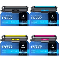 TN-227 High Yield Toner Cartridge 5-Pack Compatible for Brother TN227 ...
