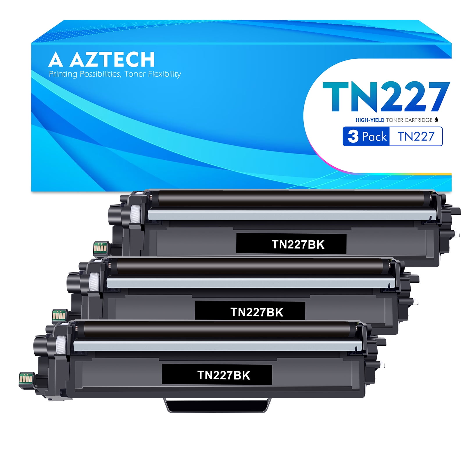 TN-227BK Toner Cartridge Compatible for Brother TN227BK TN223BK TN227 ...