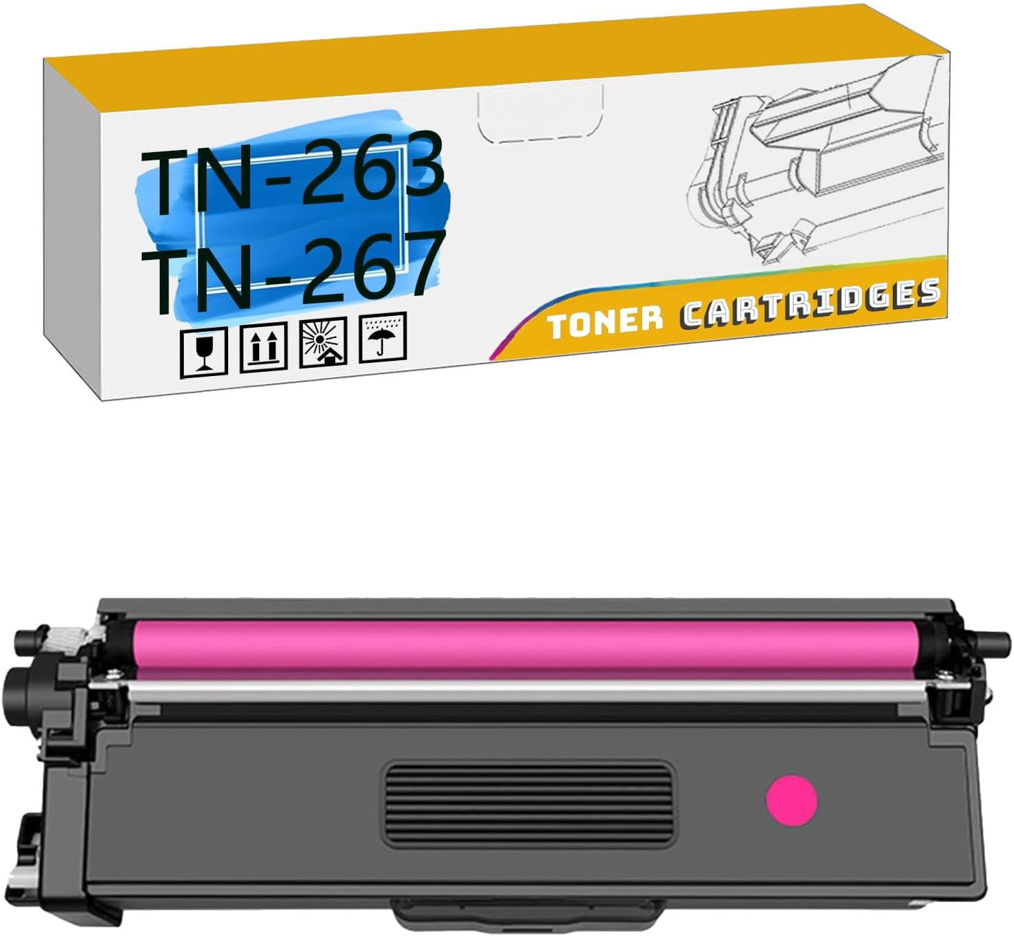 TN-263 TN-267 TN263 TN267 Toner Cartridge, Compatible for Brother HL ...