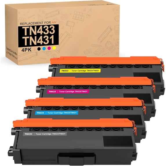 TN-433 TN-431 Compatible Toner Cartridge Replacement for Brother TN433 ...