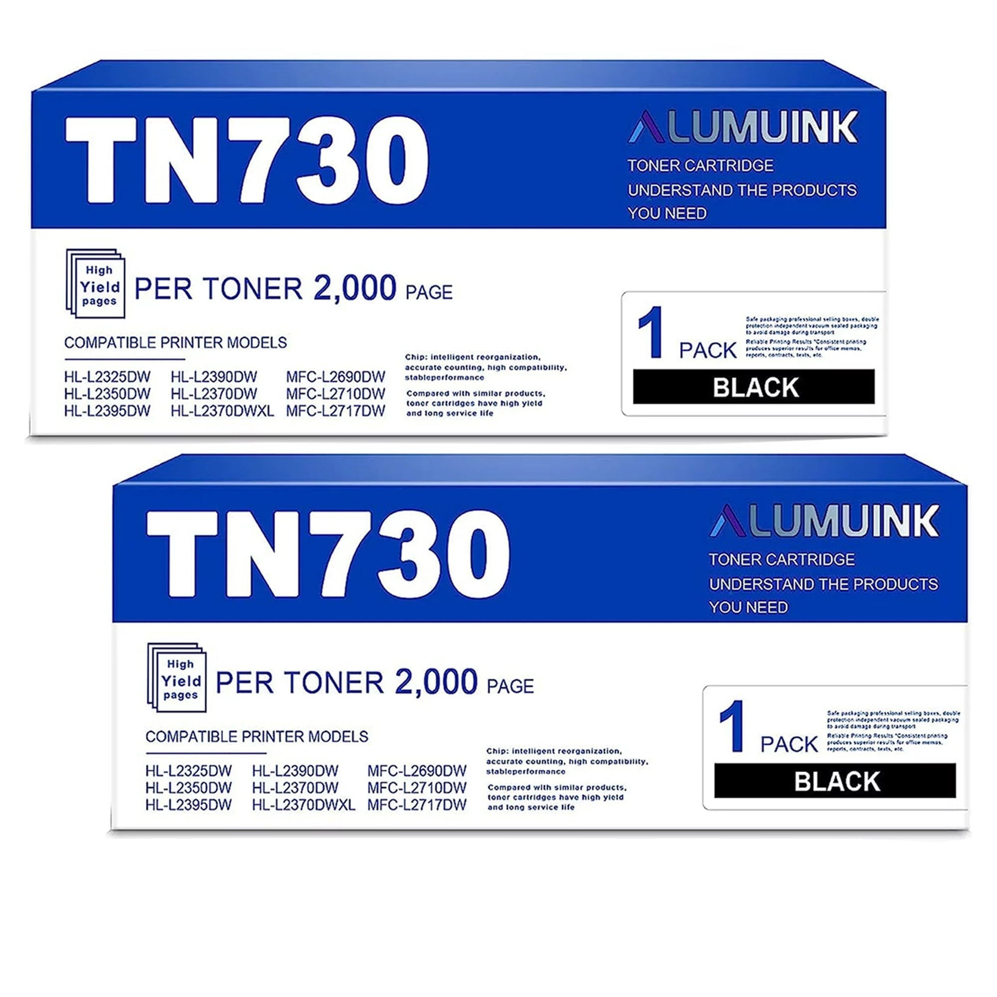 TN 730 Black TN-730 TN730 Toner Cartridge Replacement for Brother TN730 ...