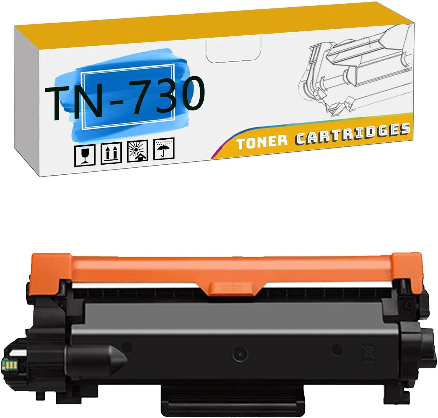 TN-730 TN730 Toner Cartridge, Compatible for Brother DCP-L2550DW HL ...