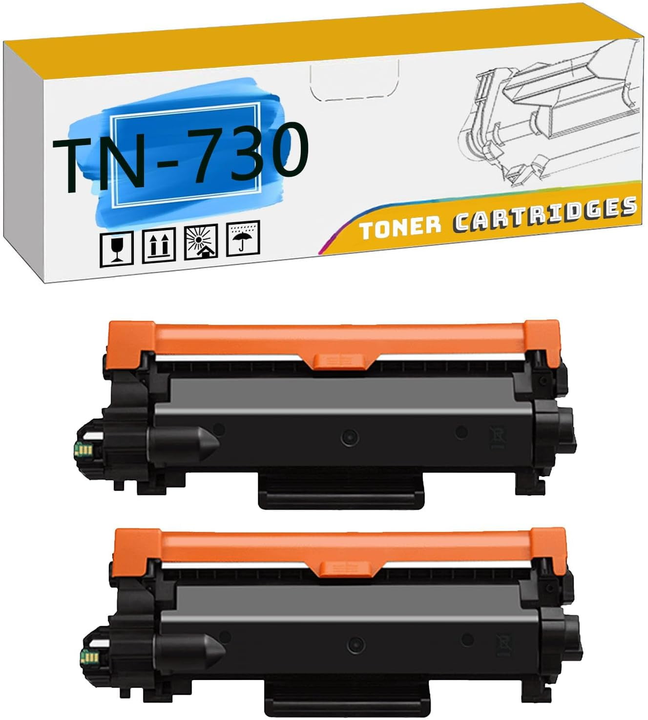TN-730 TN730 Toner Cartridge, Compatible for Brother DCP-L2550DW HL ...
