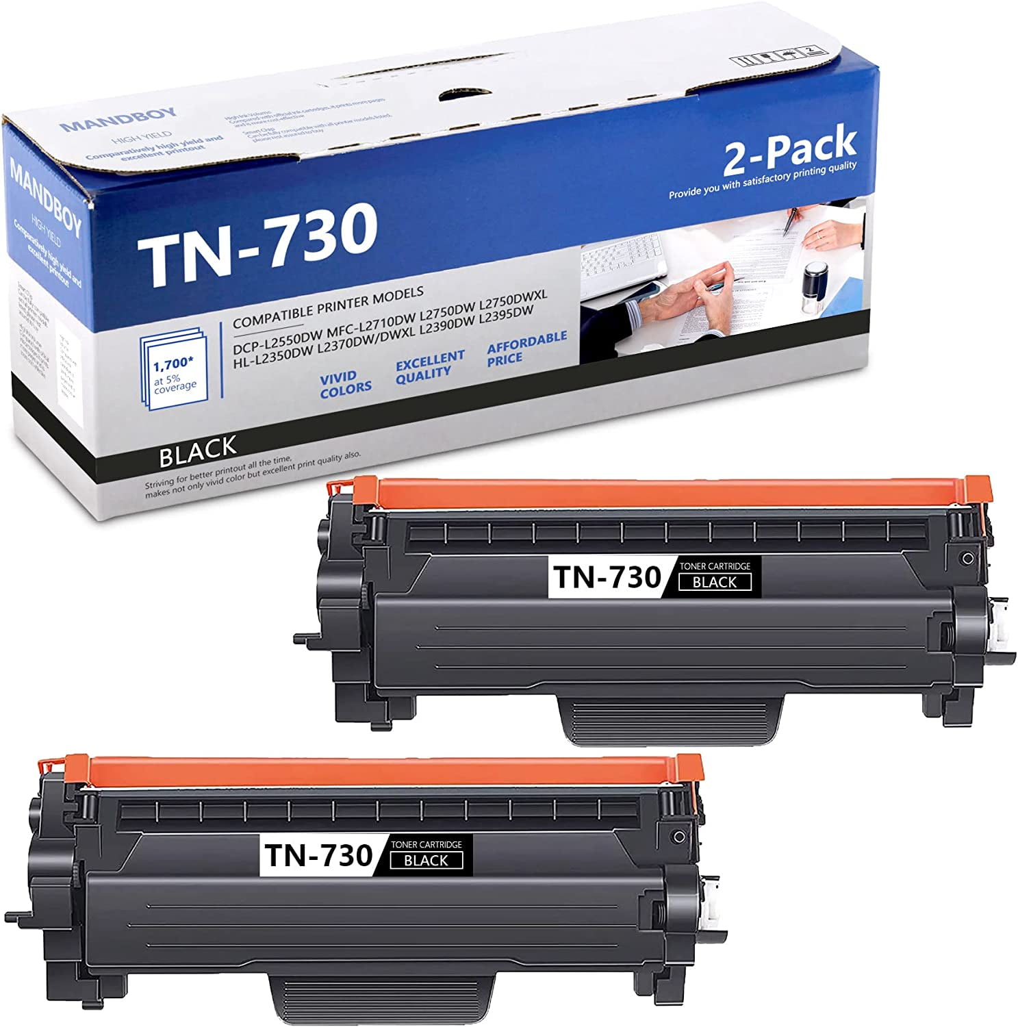 TN-730 tn730 high Yield Toner Compatible Replacement for Brother tn730 ...