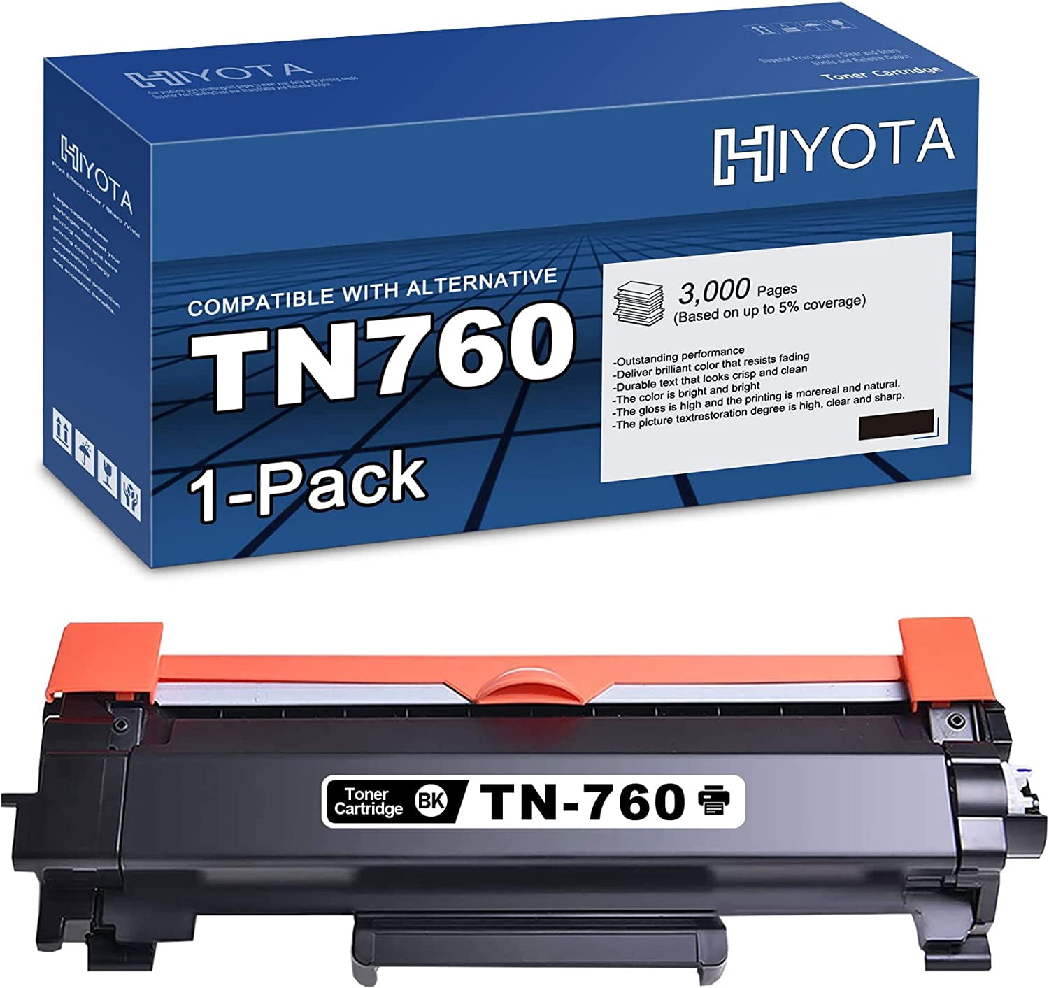 TN 760 Toner Cartridge Compatible for Brothe DCP-L2550DW Printer (Black ...
