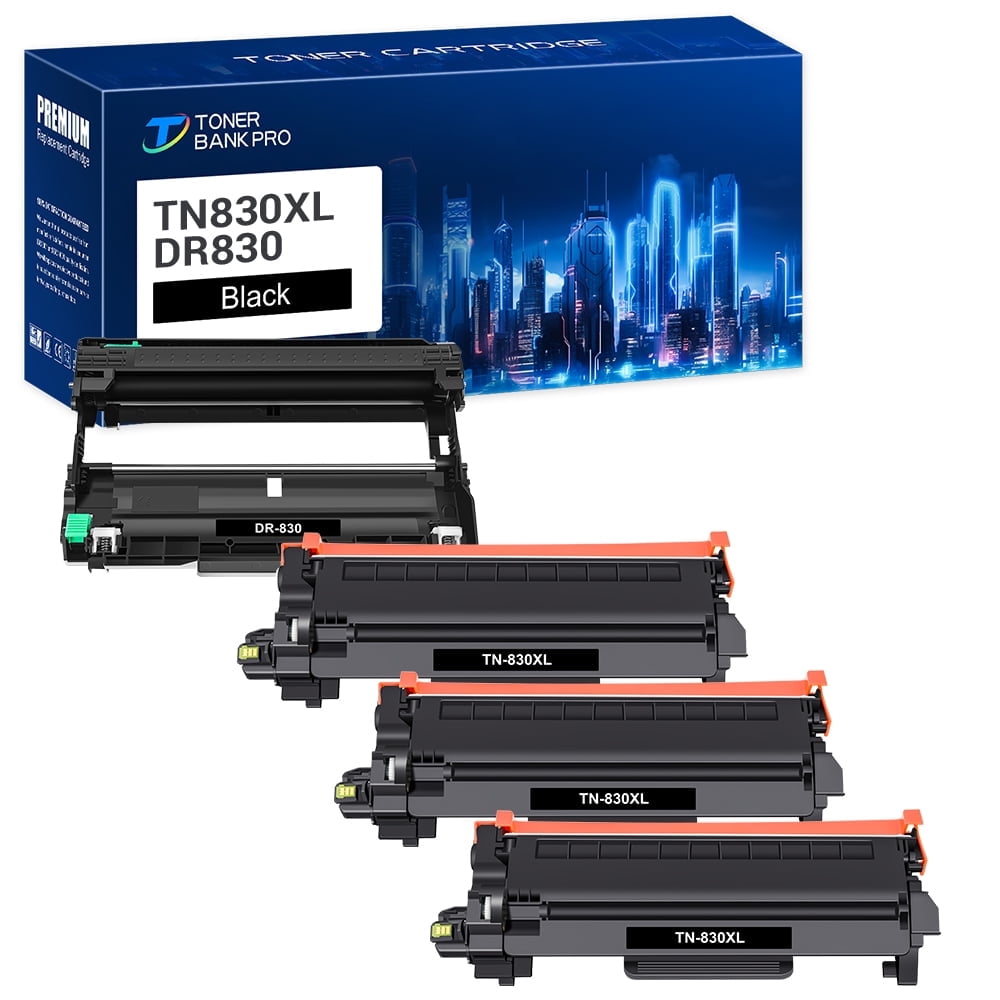TN-830XL Toner Cartridge * 2 & DR-830 Drum Unit * 2 Compatible for ...