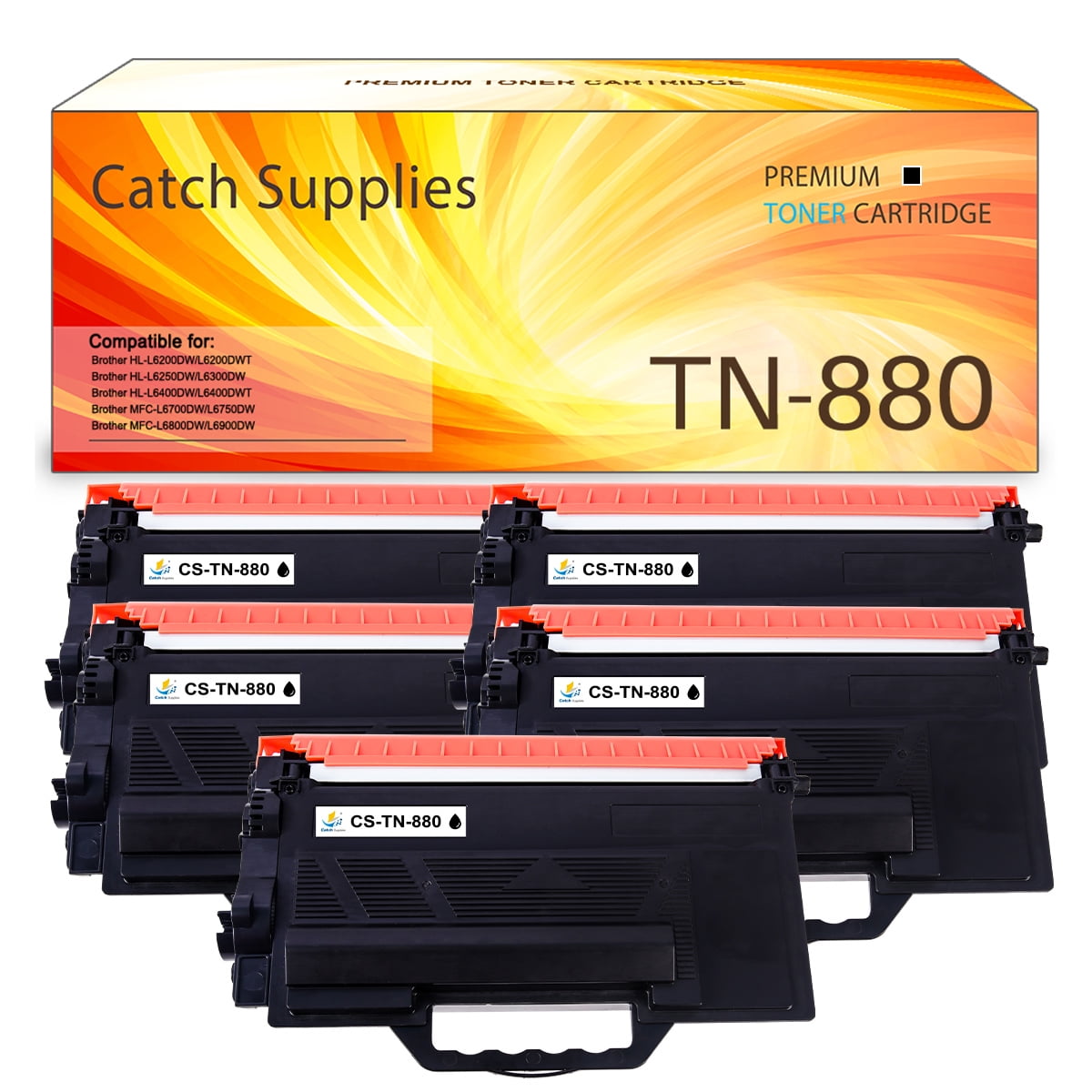 TN 880 Black Toner Cartridge High Yield Compatible TN880 TN 880 2-Pack ...
