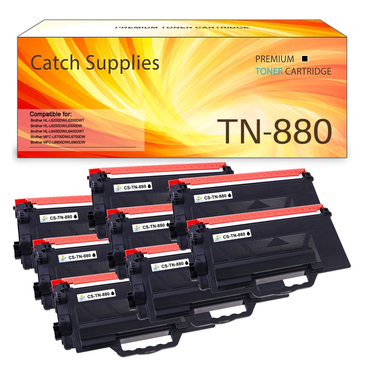 TN 880 Black Toner Cartridge High Yield Compatible TN880 TN 880 2-Pack ...