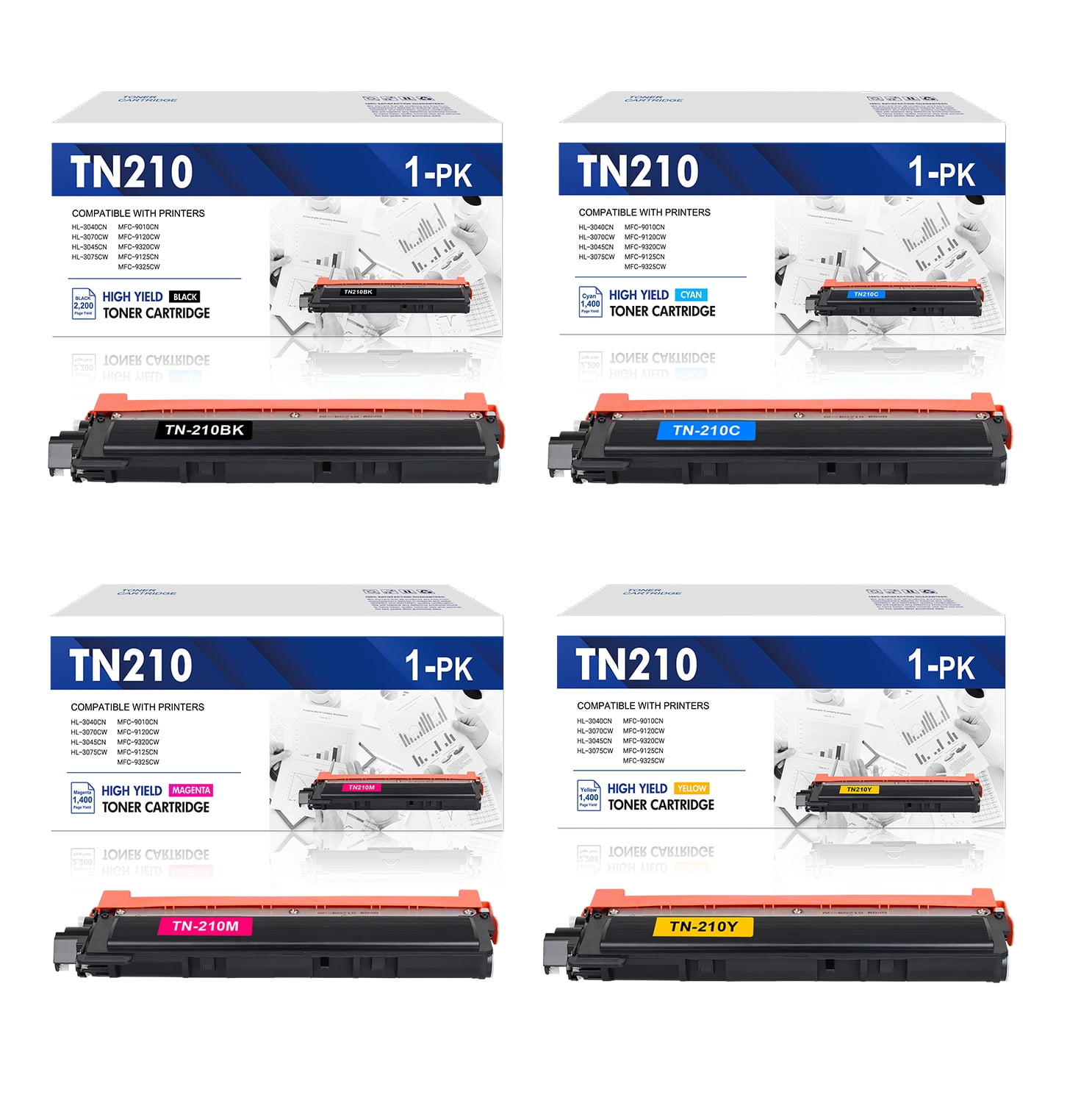TN210 Toner Cartridge Compatible for Brother TN210 TN-210 TN210 HL ...