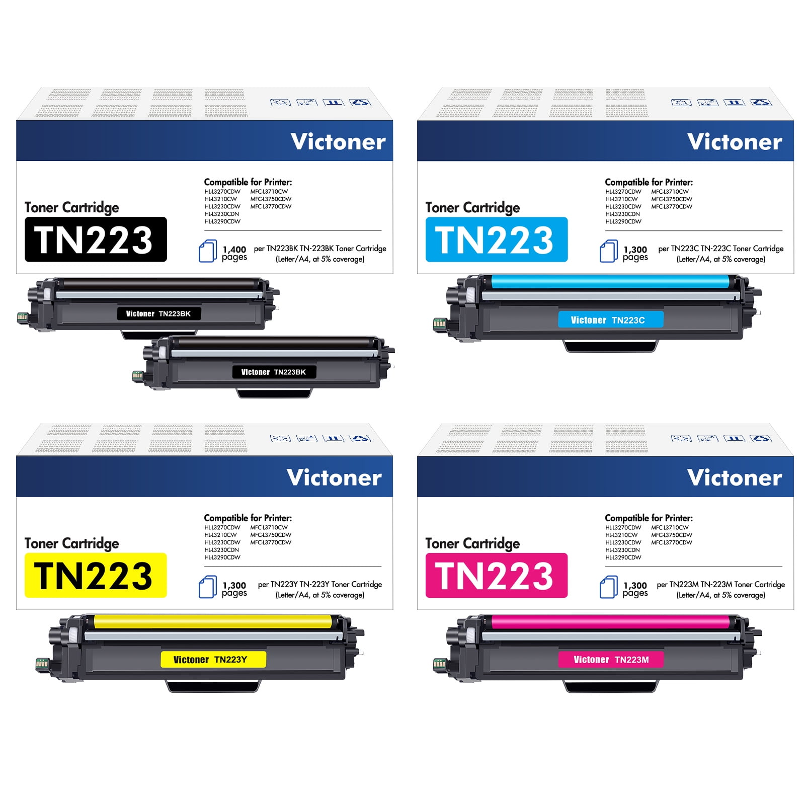 TN223 Toner Cartidge Replacement Compatible for Brother TN223 TN-223 ...