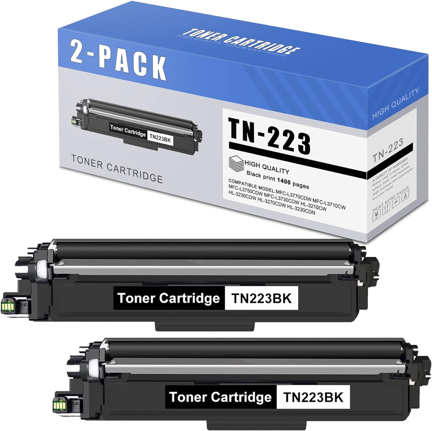 TN223BK TN223 TN-223 Compatible Toner Cartridge Black Replacement for ...