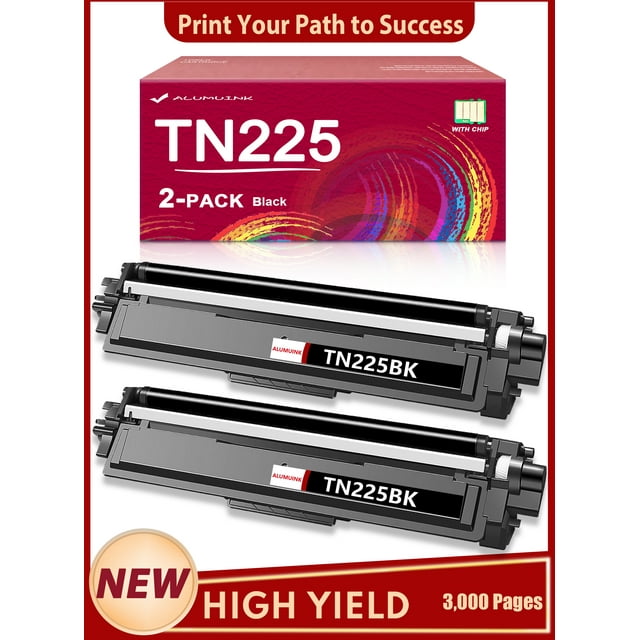 TN225 2 Pack Black Toner Cartridge High Yield Replacement for TN225 ...