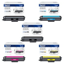 TN-227 High Yield Toner Cartridge 5-Pack Compatible for Brother TN227 ...