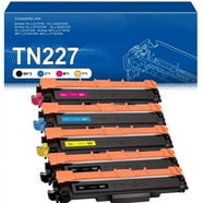 TN-227 High Yield Toner Cartridge 5-Pack Compatible for Brother TN227 ...