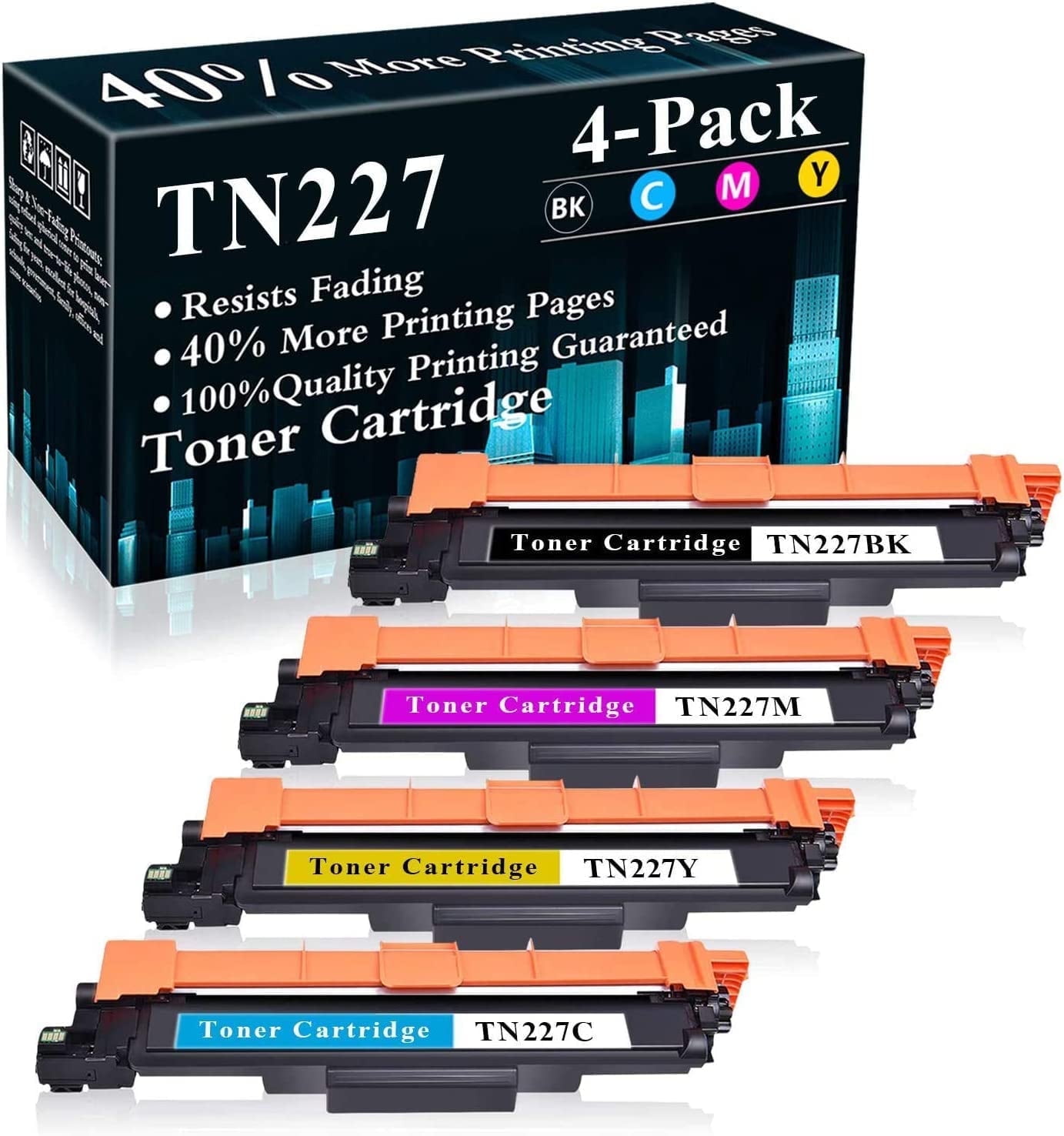 Brother Toner Cartridge 4-Pack TN227 for MFC-L3770CDW, L3710CW, HL ...