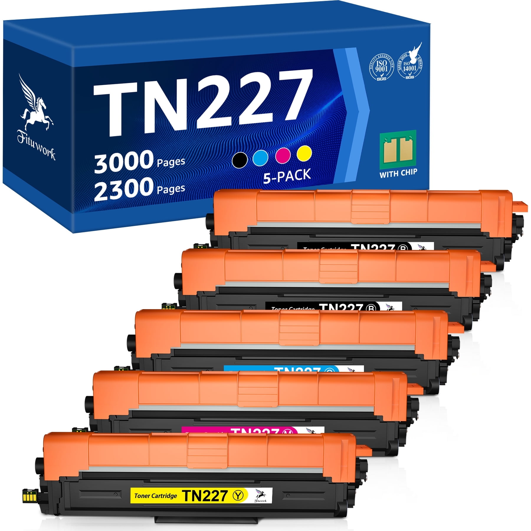 TN227 Toner for Brother TN 227 TN-227 TN227BK TN223 TN-223BK MFC ...