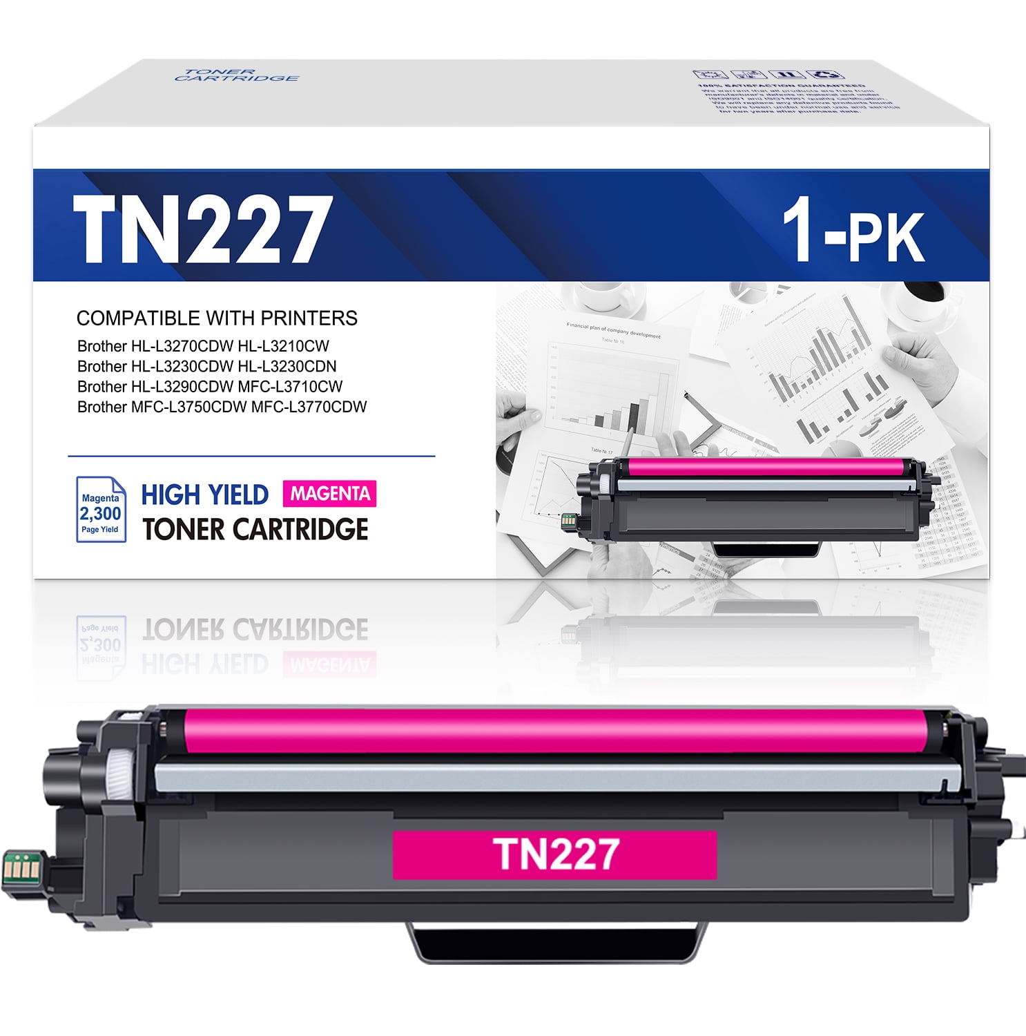 TN227M TN-227 Compatible Toner Cartridge Replacement for Brother TN223 ...